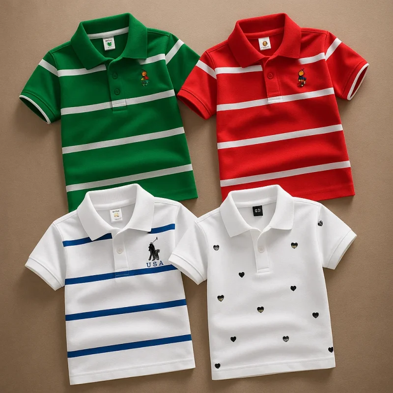 TMF-612 POLO T SHIRT Combo 4pcs-(red,green,usa-white,love-white) – TM ...